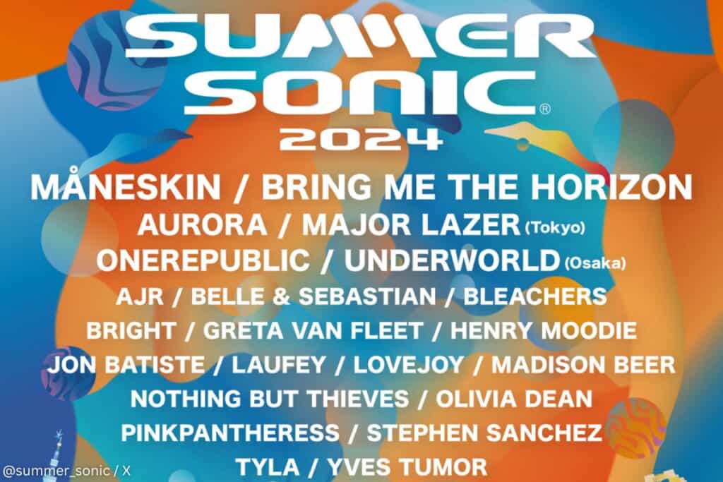 サマーソニック（サマソニ）2024、第1弾アーティストが発表に - tvgroove